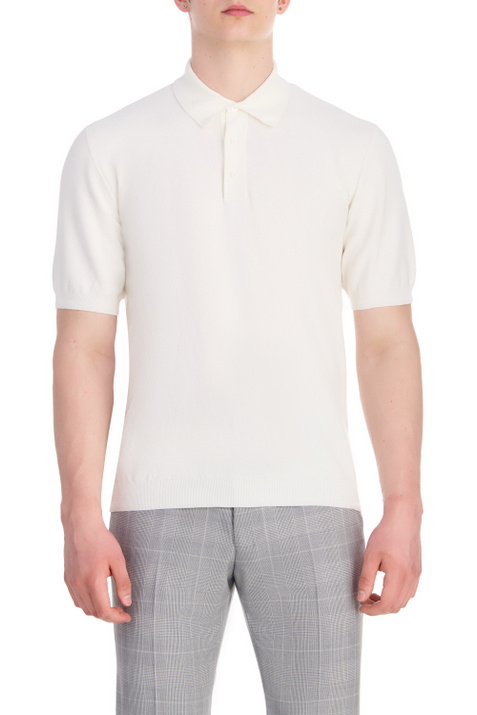 Corneliani мужское поло из натурального хлопка белый цвет размер 48