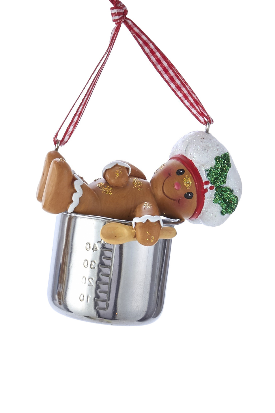 ᐅ Елочная игрушка Пряничный мальчик с кастрюлей 9 см Kurt S Adler коричневый размер цена